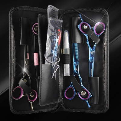 Cosmo/Barber Student Three Scissor Kit – Blue Titanium Coated – Zen ...