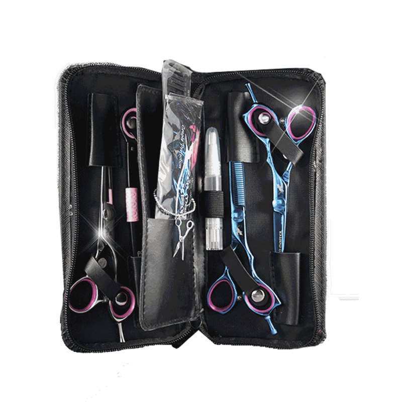 Cosmo/Barber Student Three Scissor Kit – Blue Titanium Coated – Zen ...