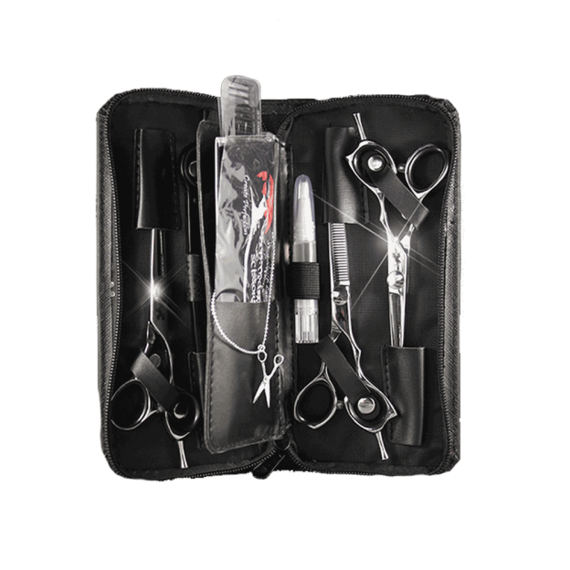 Cosmo/Barber Student 3 Scissor Kit – Polished Silver – Zen Master ...