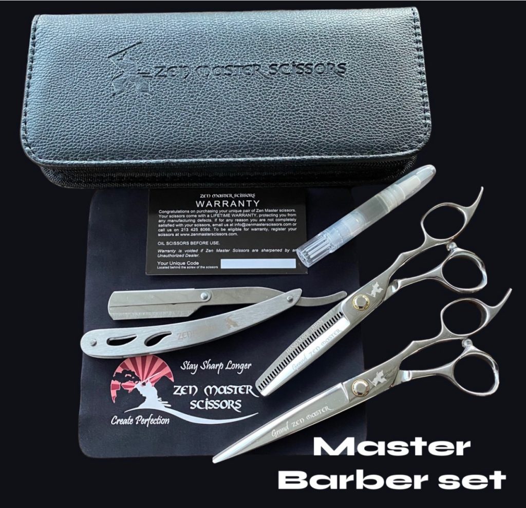 Master Barber Pro Set – 6.5′, 7′, 8′ – Zen Master Scissors – Create ...
